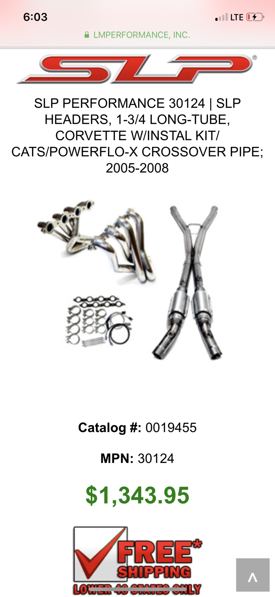 FS (For Sale) Slp long tube headers & x pipe - CorvetteForum ...