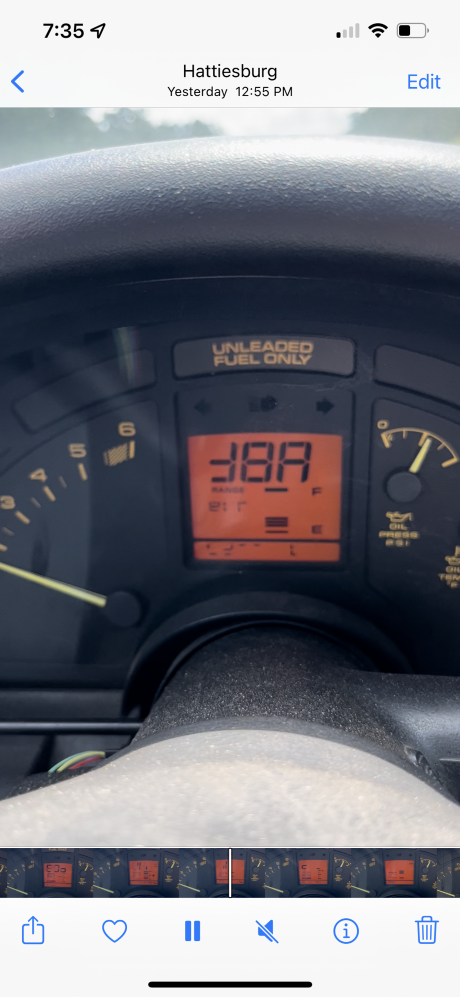 Yesterday, the speedometer was updating slowly on the dash, then this ...