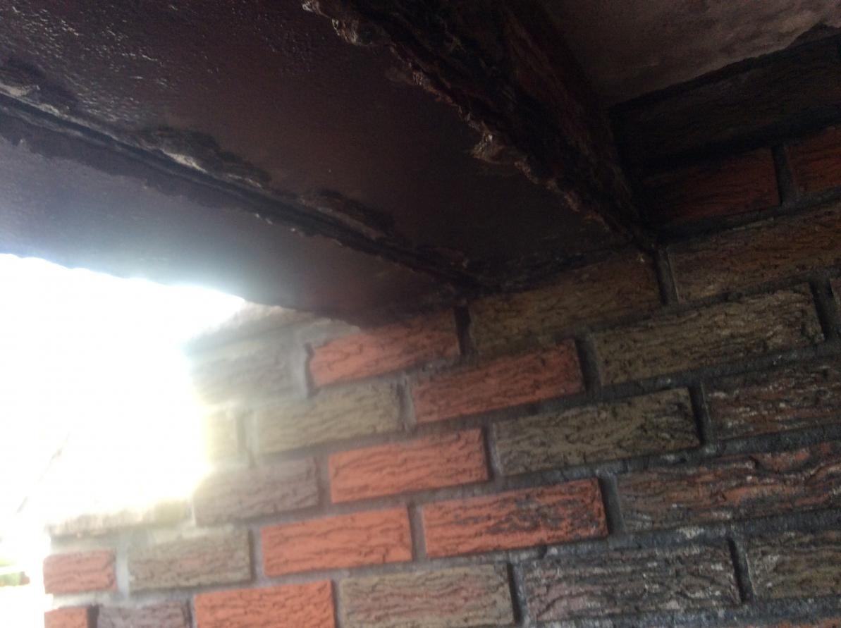 Help with Brick Steel Lintel Support Rust and Leak - DoItYourself.com ...