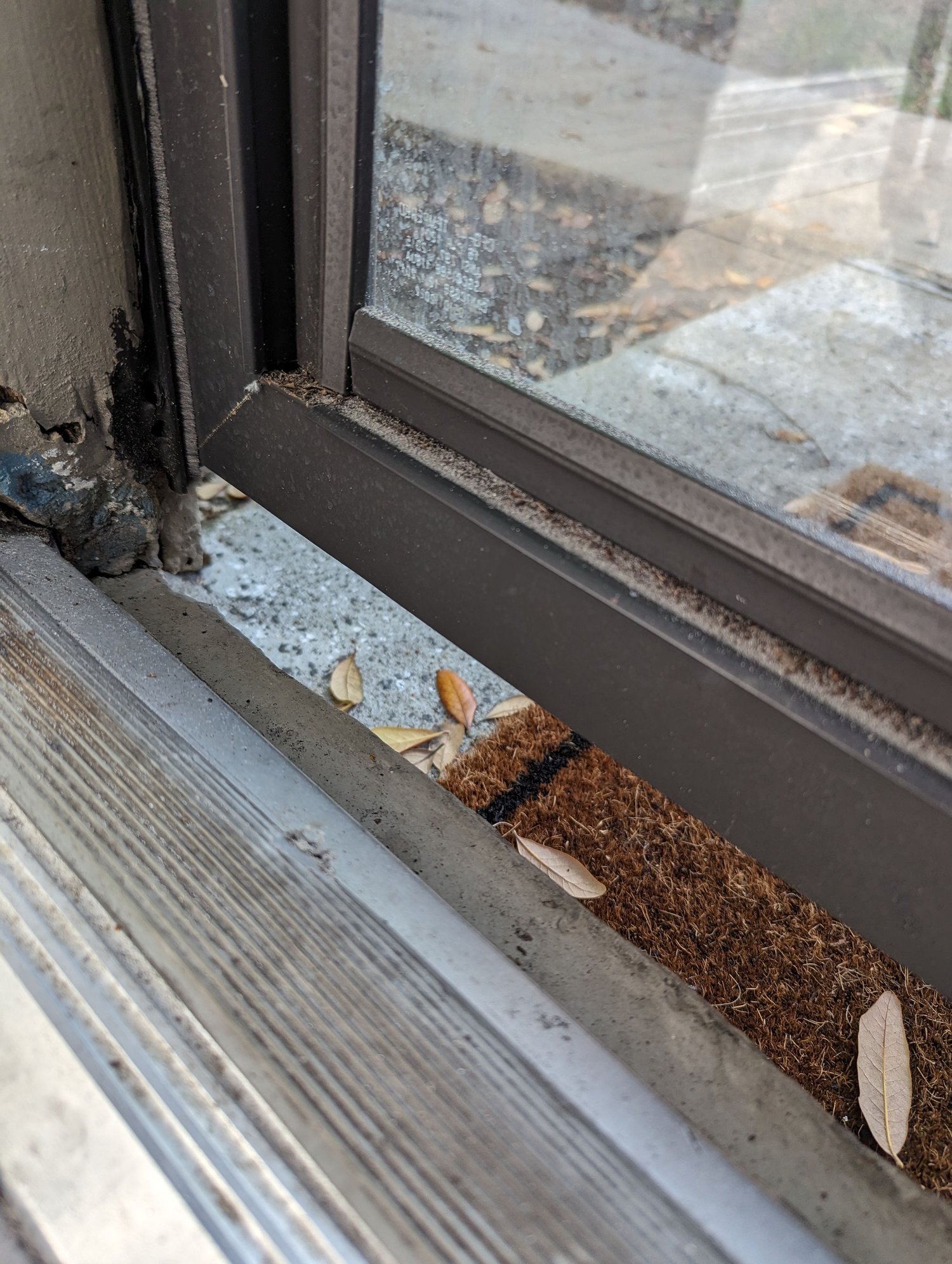 Big gap between threshold and storm door - DoItYourself.com Community ...