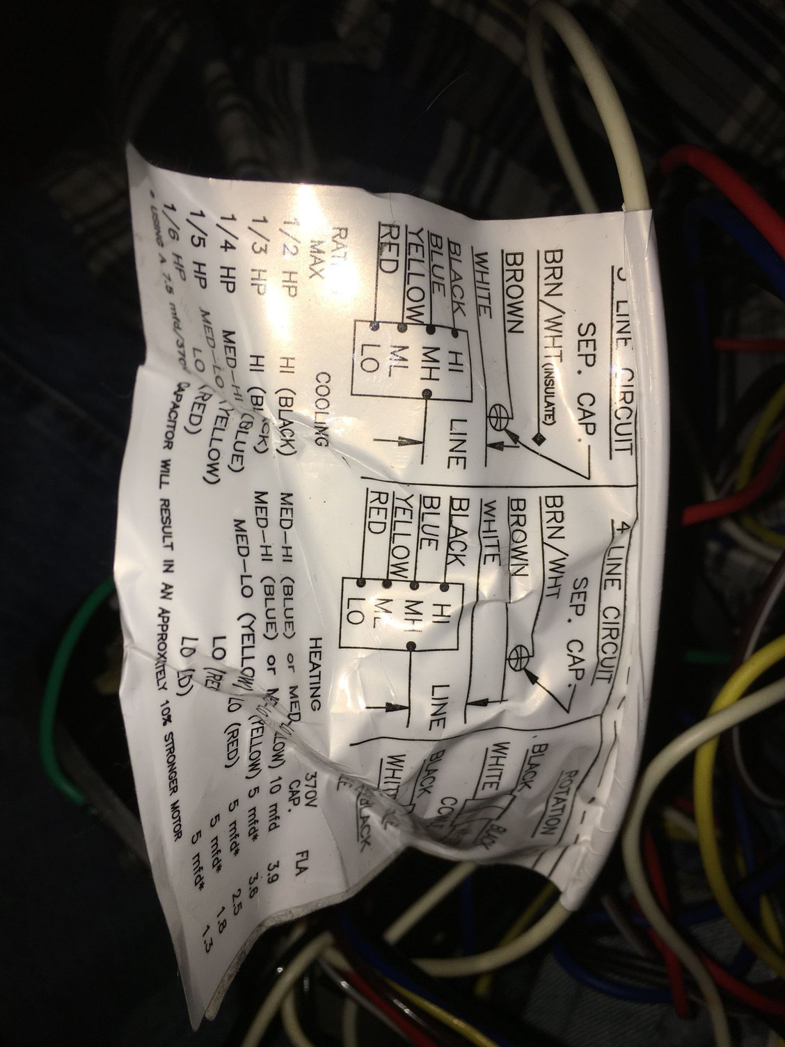 Universal Blower Motor wire colors - Help!! - DoItYourself.com ...