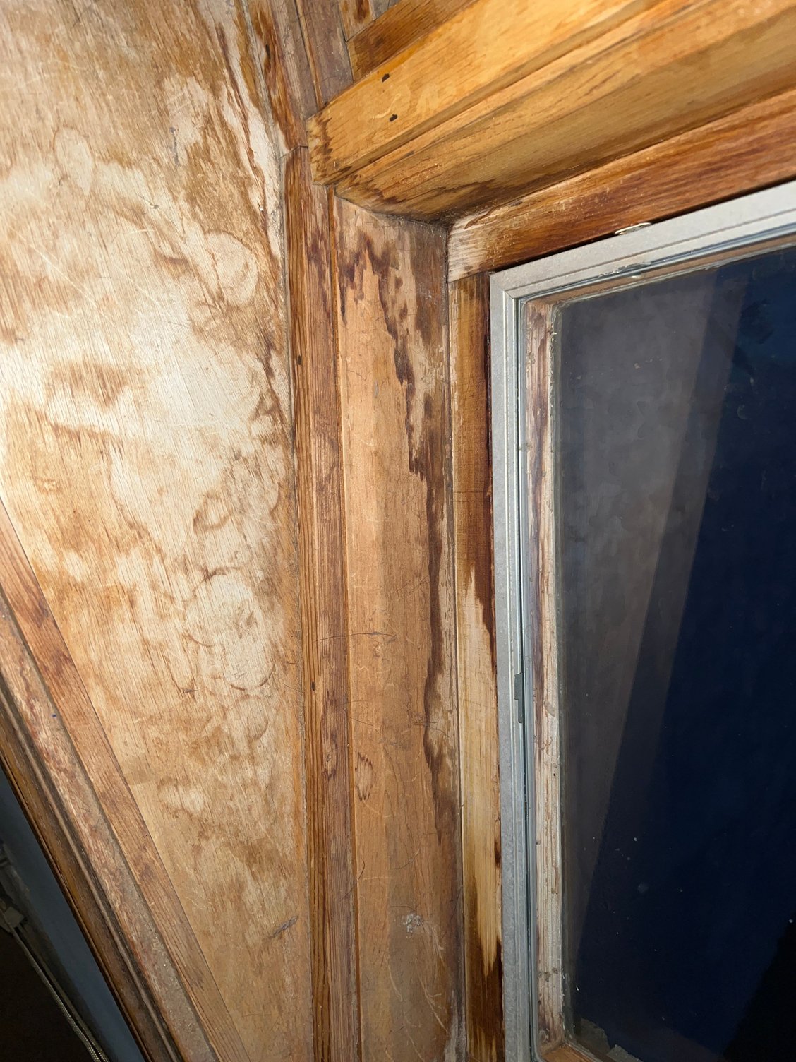 Bay window rotting on the outside and causing some water spots to ...