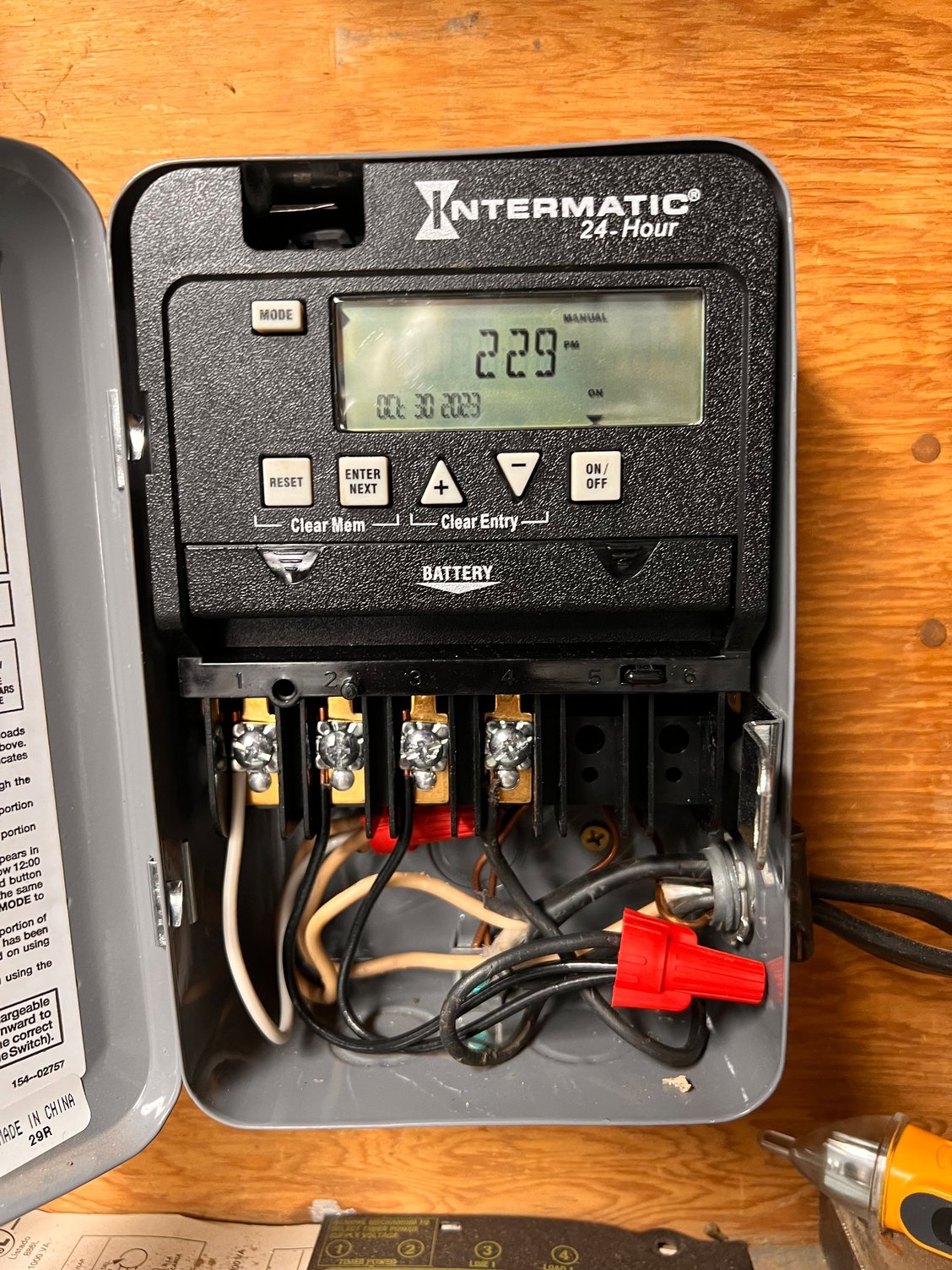 240v Outdoor Lights - converting from mechanical timer to digital timer - DoItYourself.com ...