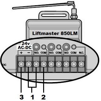 LiftMaster 850LM reciever compatible with Overhead Door SEL-201 ...