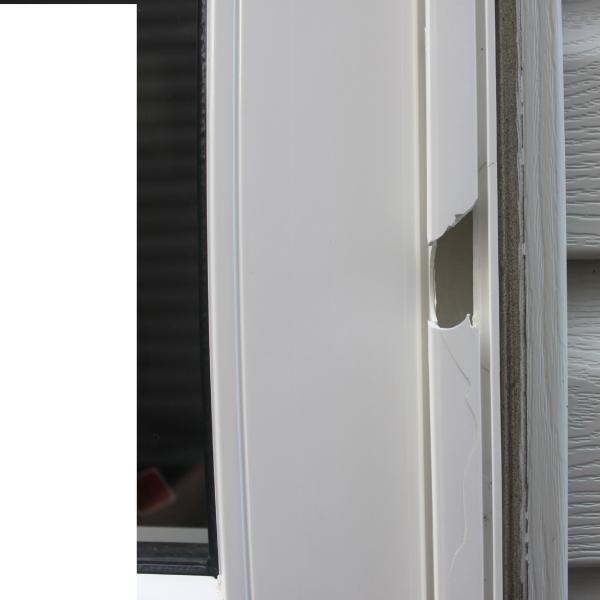 Cracked & hole in vinyl window frame - DoItYourself.com Community Forums