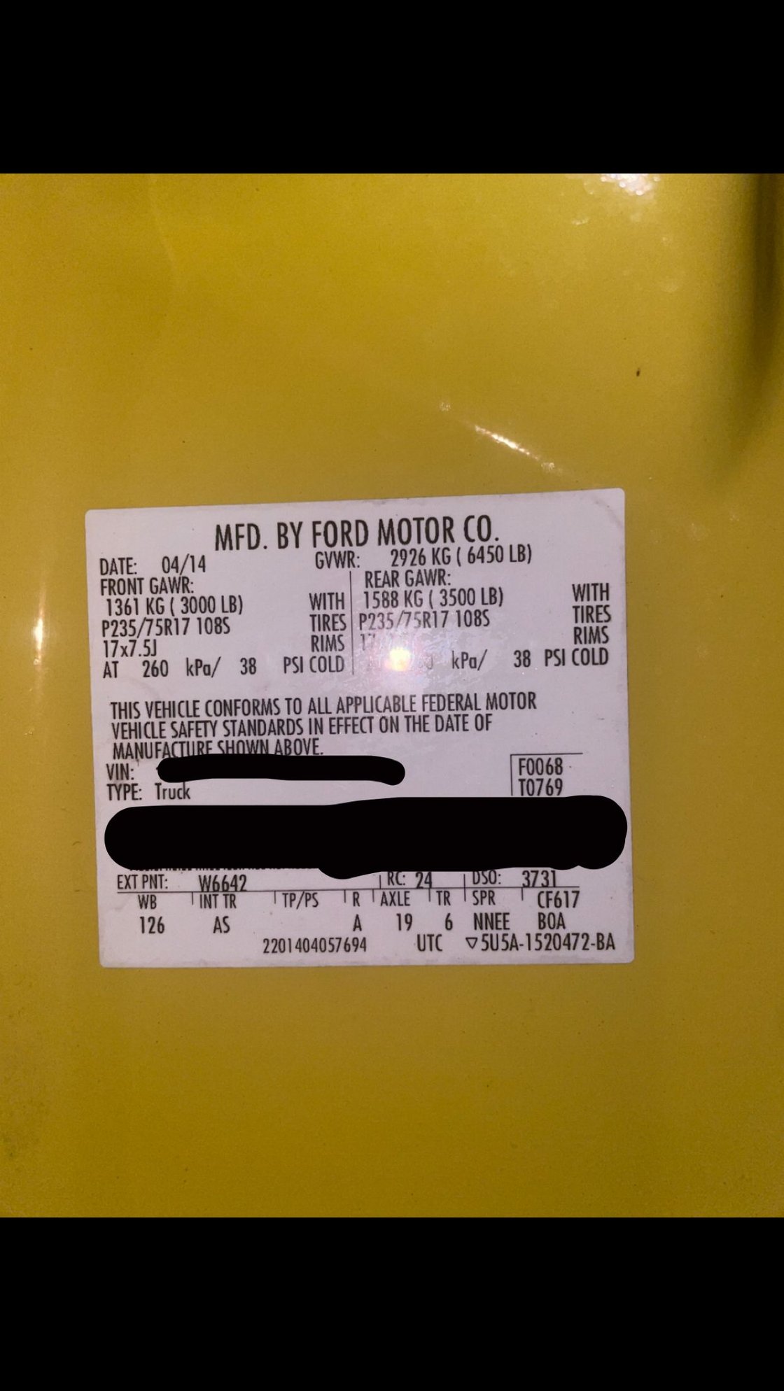 Paint Code Mystery - Ford F150 Forum - Community of Ford Truck Fans