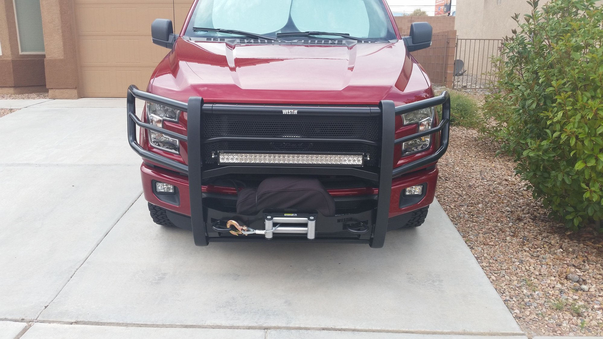 Westin brush guard, winch mount, winch and LED light bar! - Ford F150 ...