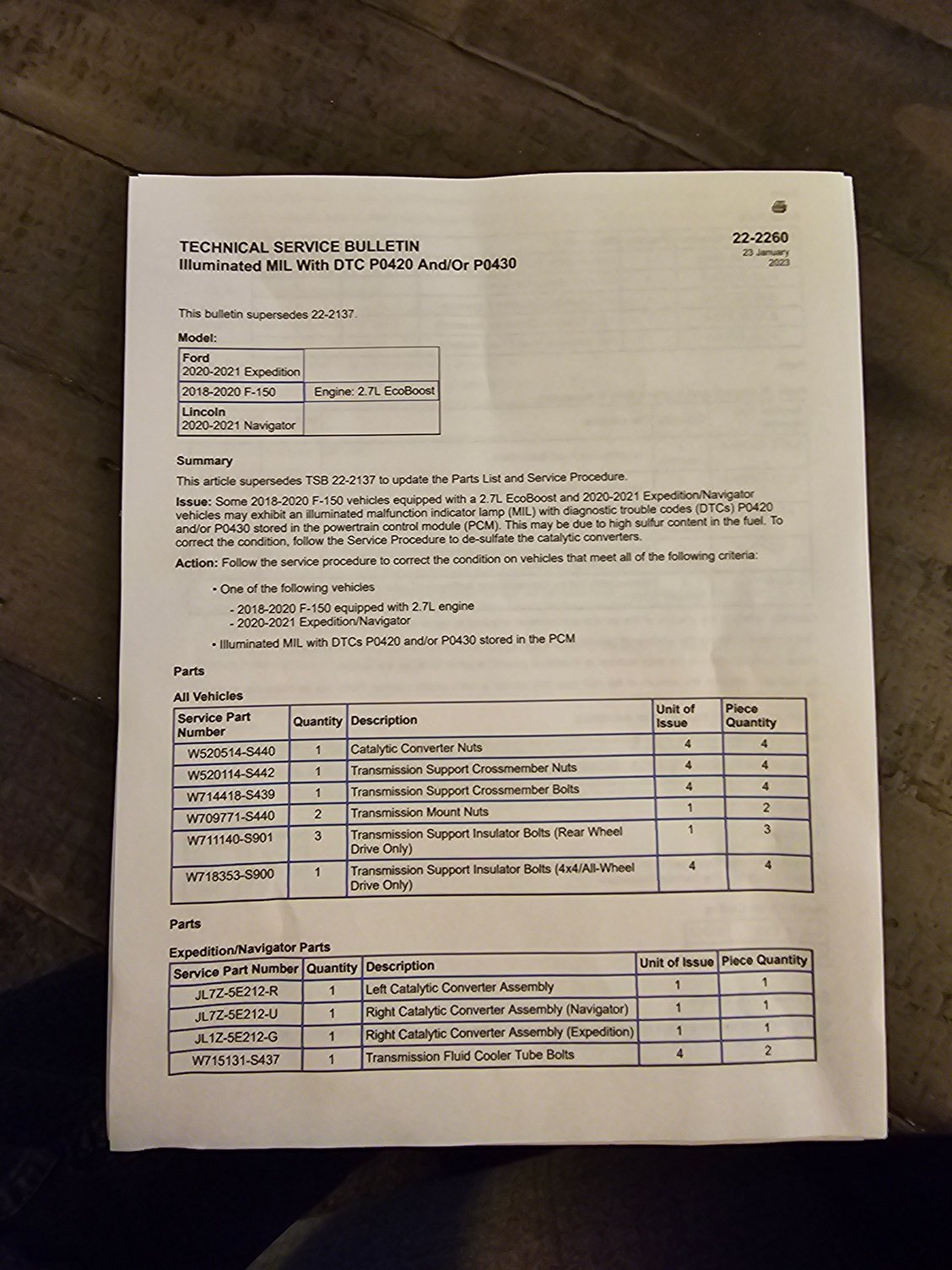 P0420 & P0430 Catalyst Below Threshold codes on 2.7L - Page 3 - Ford ...