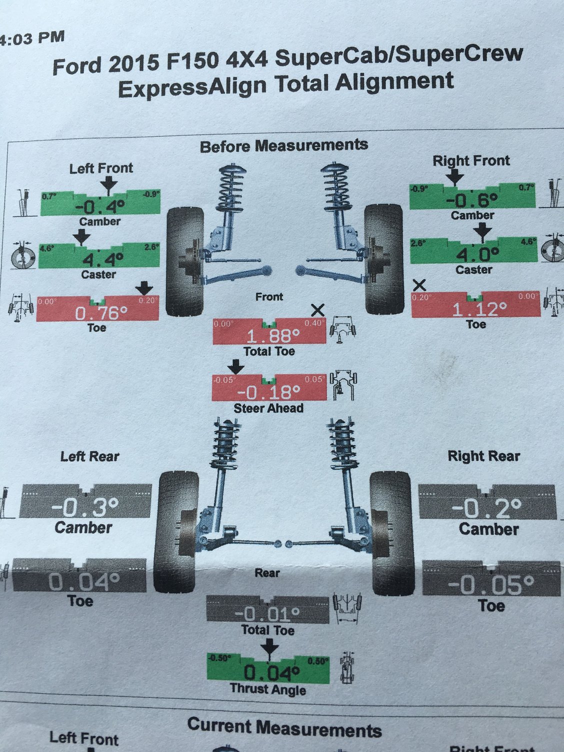 Truck alignment after 2.5 leving kit install - Ford F150 Forum ...