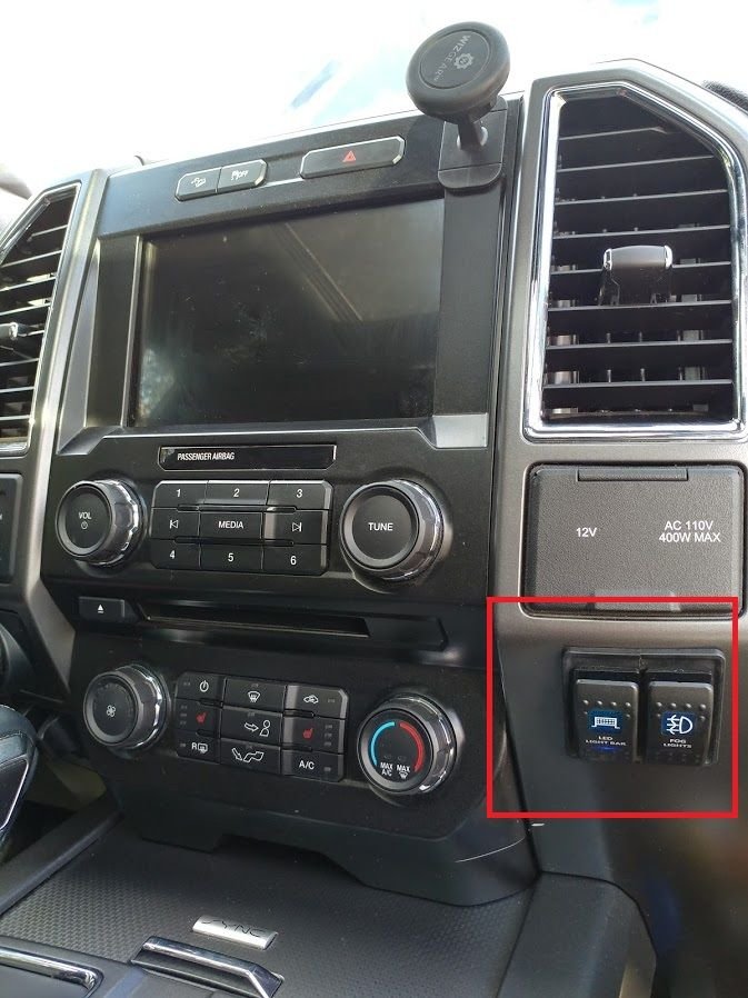 Accessory Switch Mounting under the AC port (Step by step) - Ford F150 ...