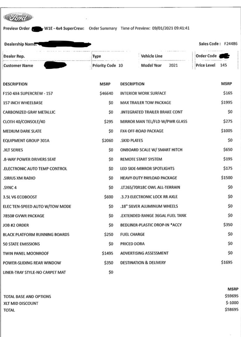 Build Sheet - Ford F150 Forum - Community of Ford Truck Fans