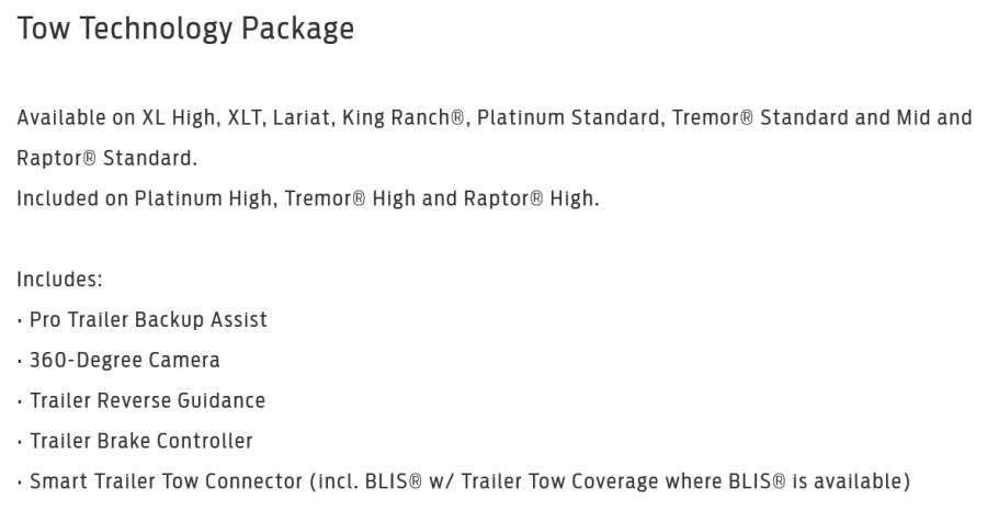 Tow Package vs Tow Technology Package - Ford F150 Forum - Community of ...
