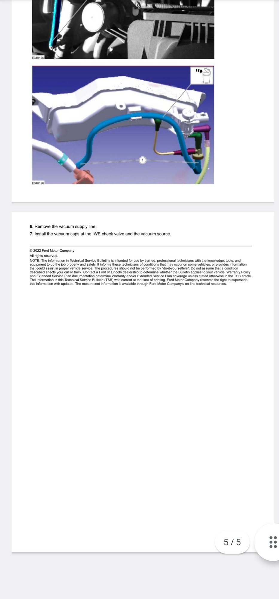 2018 Ford F-150 TSB 19-2365 causing low vacuum engaging IWE's - Ford ...