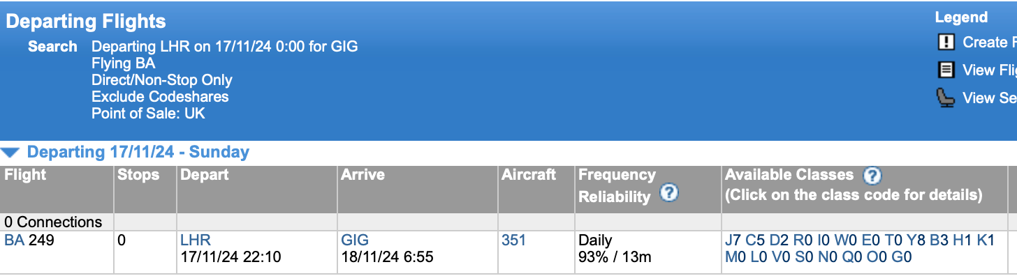 Help to check BA seat availability and BA flight loads | 2024/25 ...