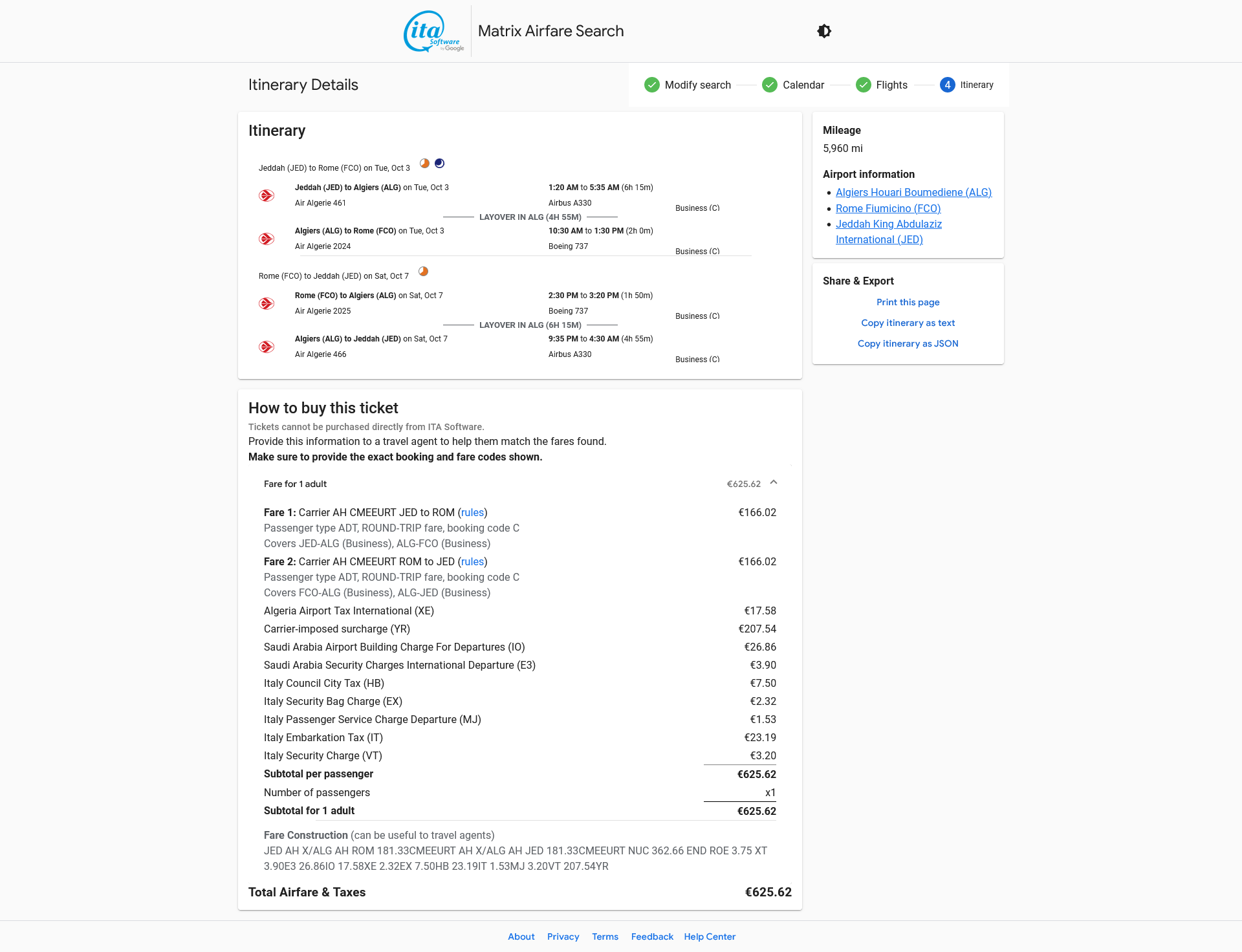 AH - BCN/FCO/MRS/VIE/LYS/GVA/FRA/CDG/BRU/LHR - JED - 330+ EUR o/w / 628 ...