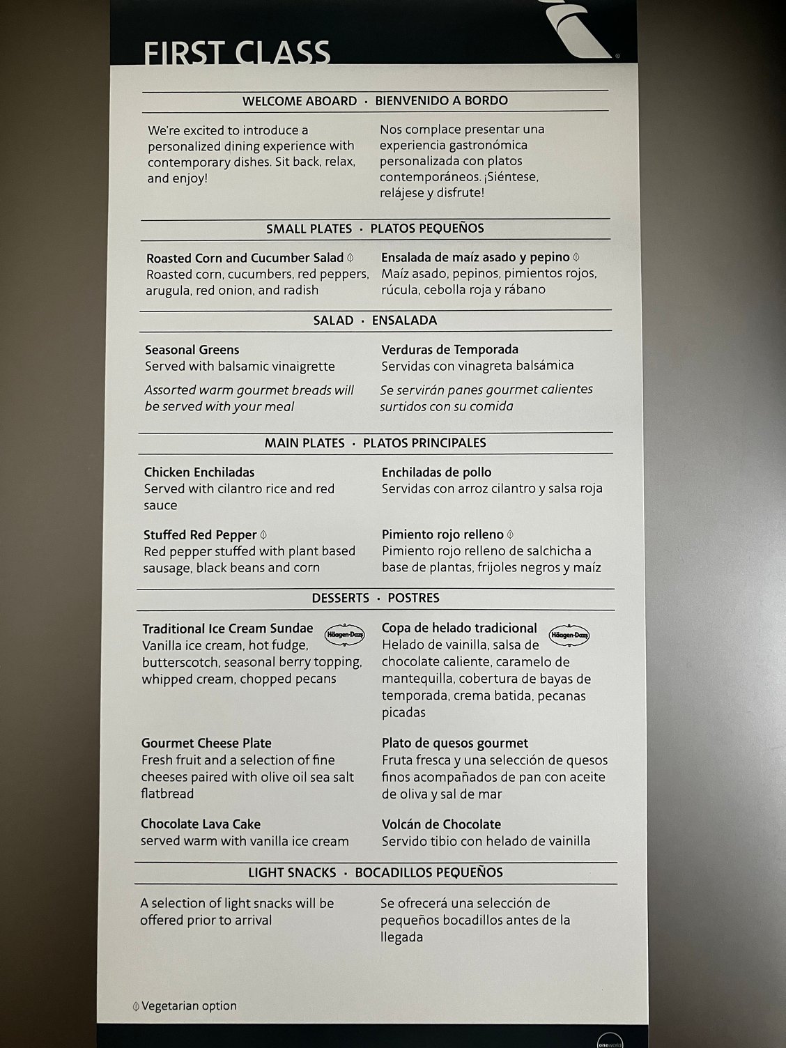2025 AA Domestic Meal / Meals - menu / photos / etc. (master thread ...