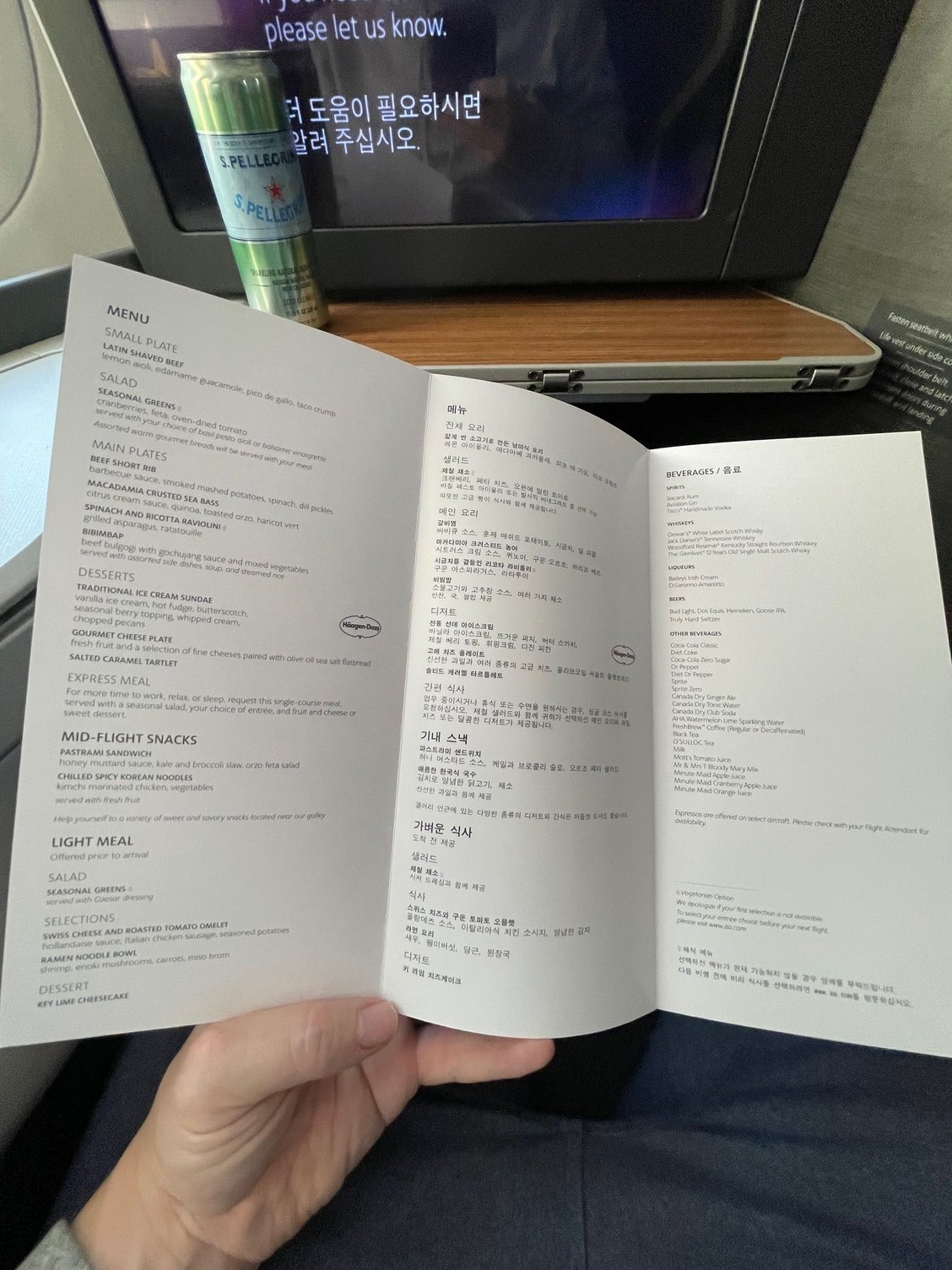 2024 AA International Meal / Meals - menu / photos / etc. (master ...