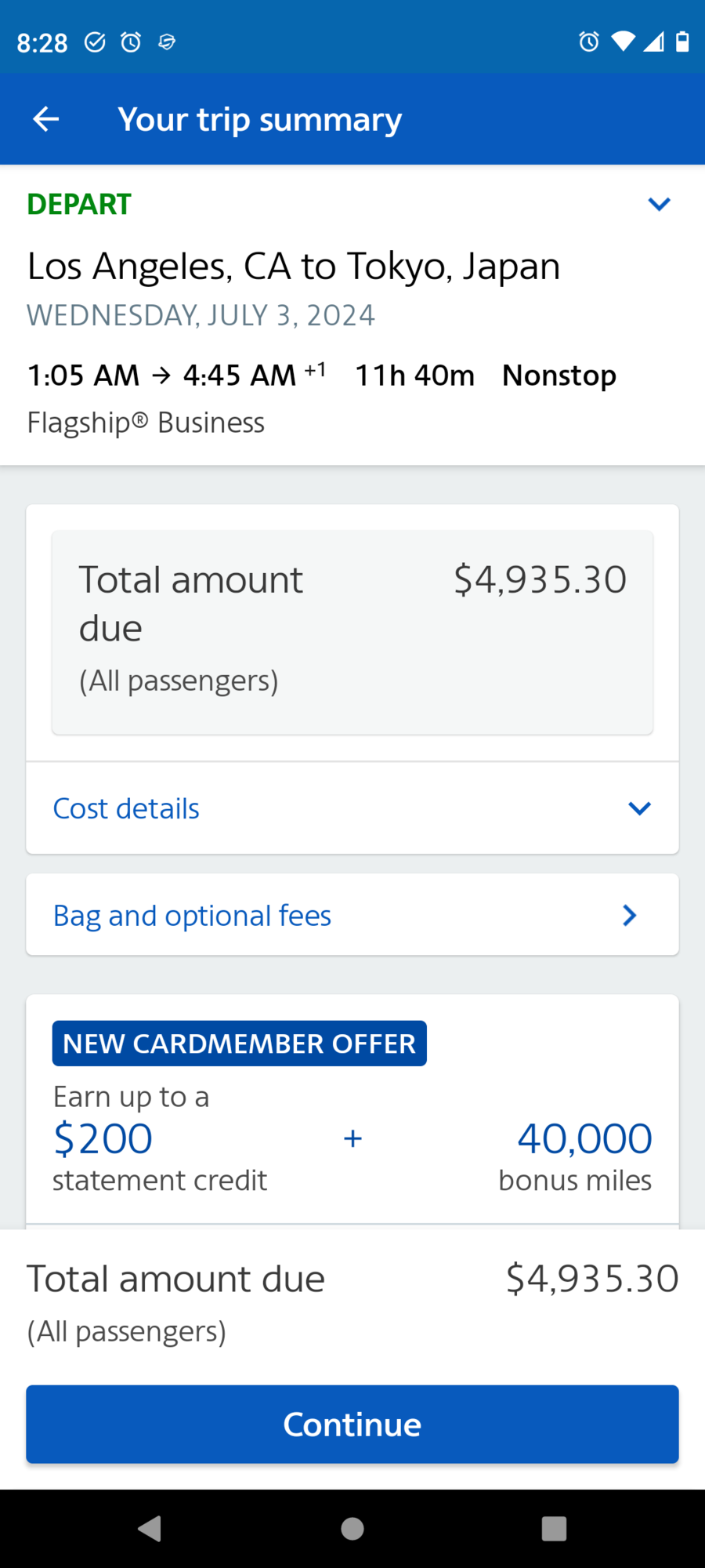 Service times for AA 169 LAX-HND 1am departure - FlyerTalk Forums
