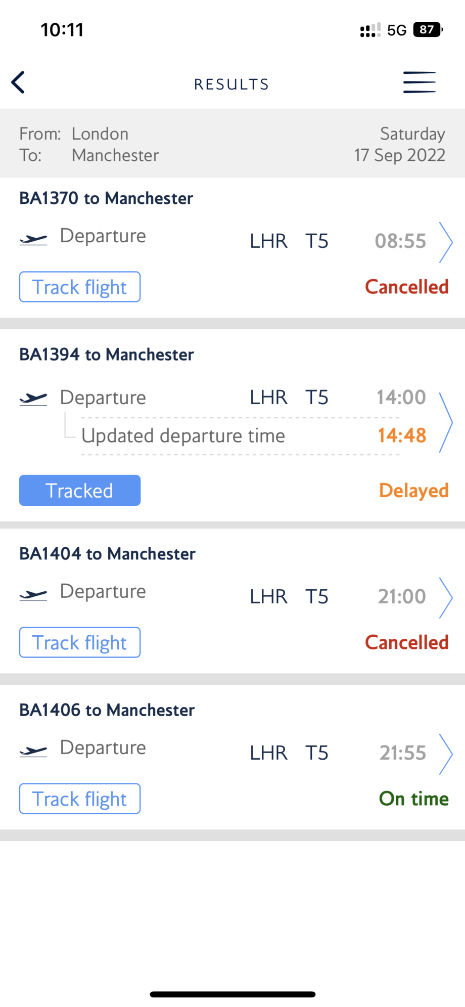 Monitoring BA flight delays? - FlyerTalk Forums