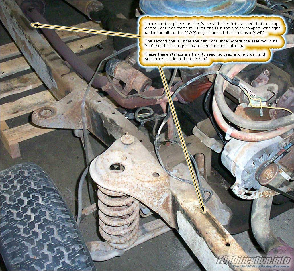 1961 Ford F-100 VIN LOCATIONS????? - Ford Truck Enthusiasts Forums