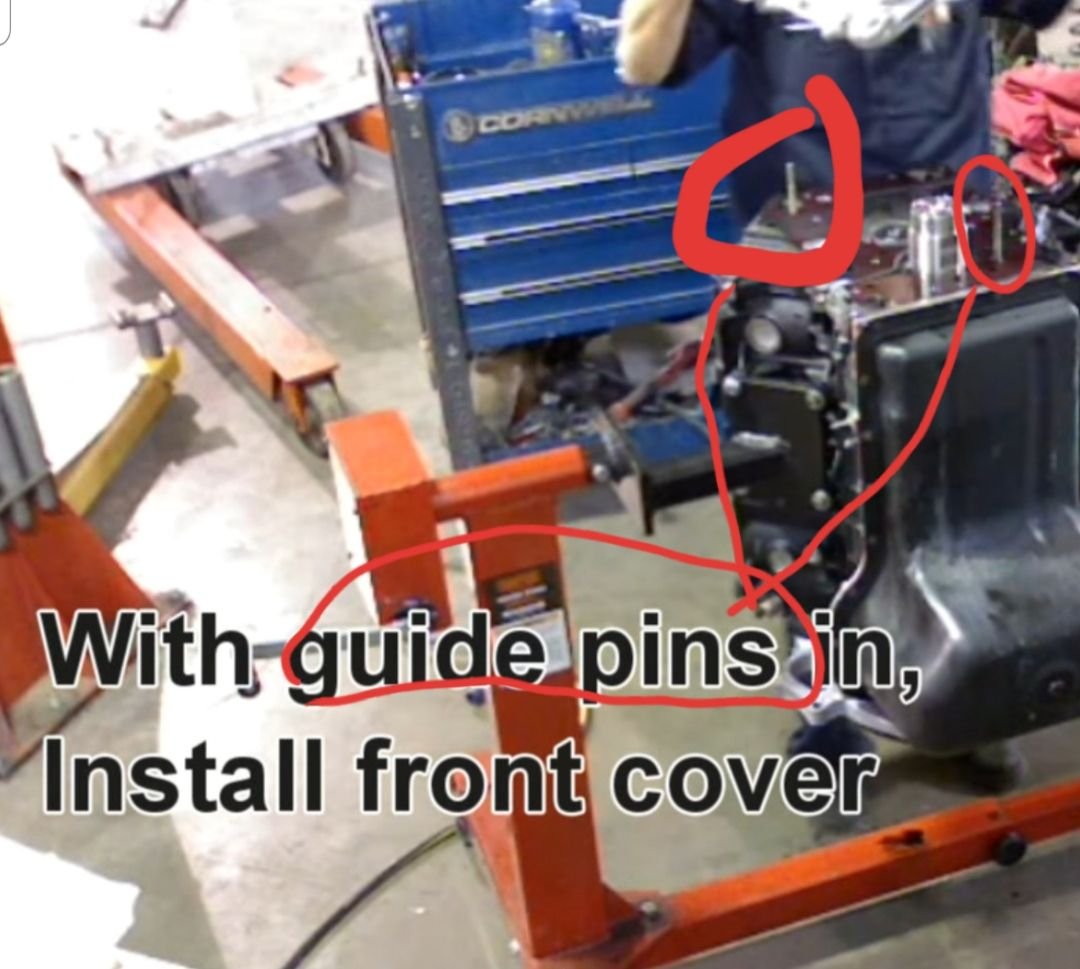 Front cover reinstallation tricks without the guide pins - Ford Truck ...