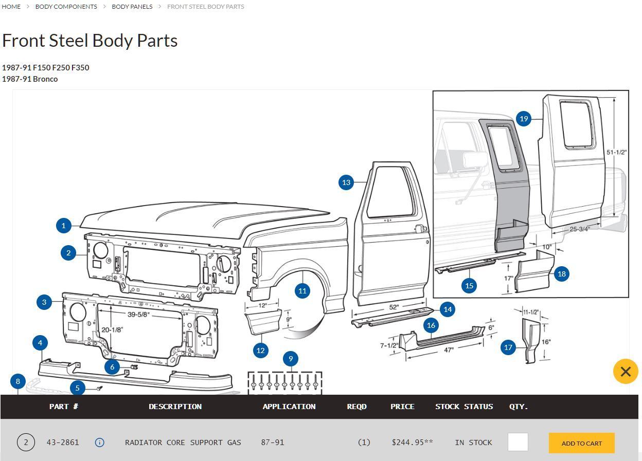 LMC Replacement for Radiator Core Support - Ford Truck Enthusiasts Forums