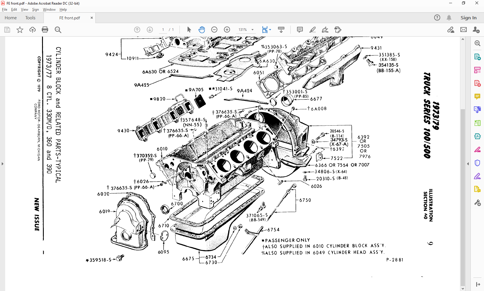 Holes in FE block that go through water jackets? - Ford Truck ...