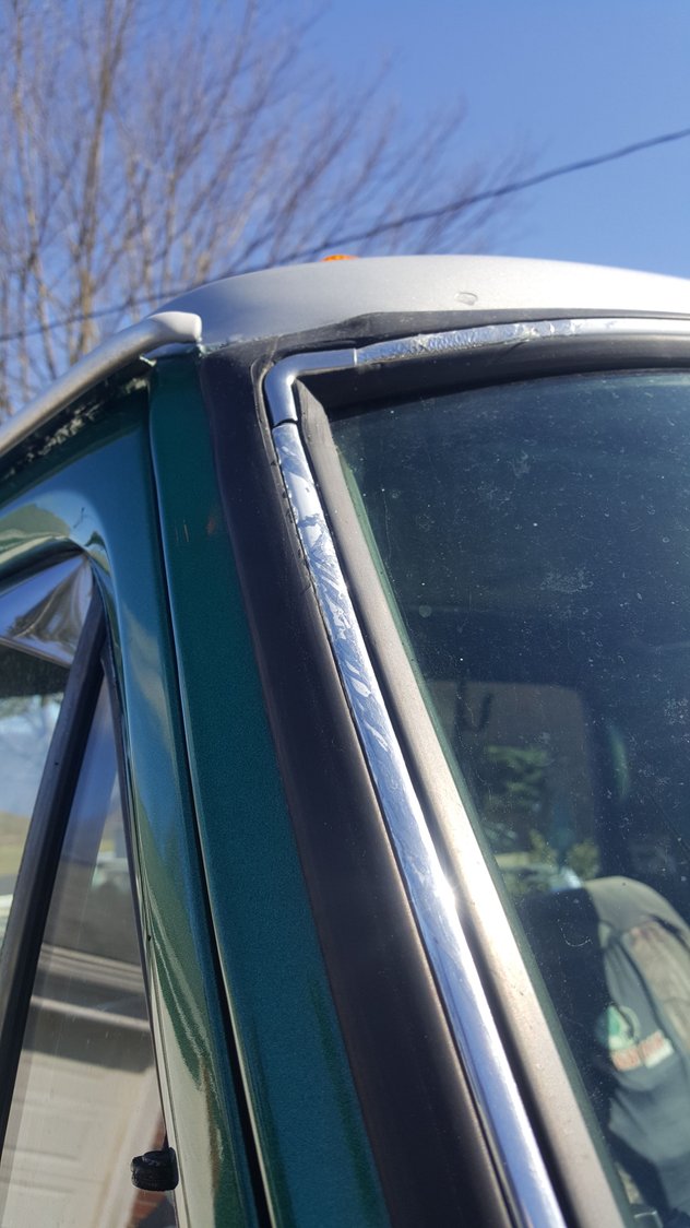 Windshield locking chrome trim replacement options. - Ford Truck ...