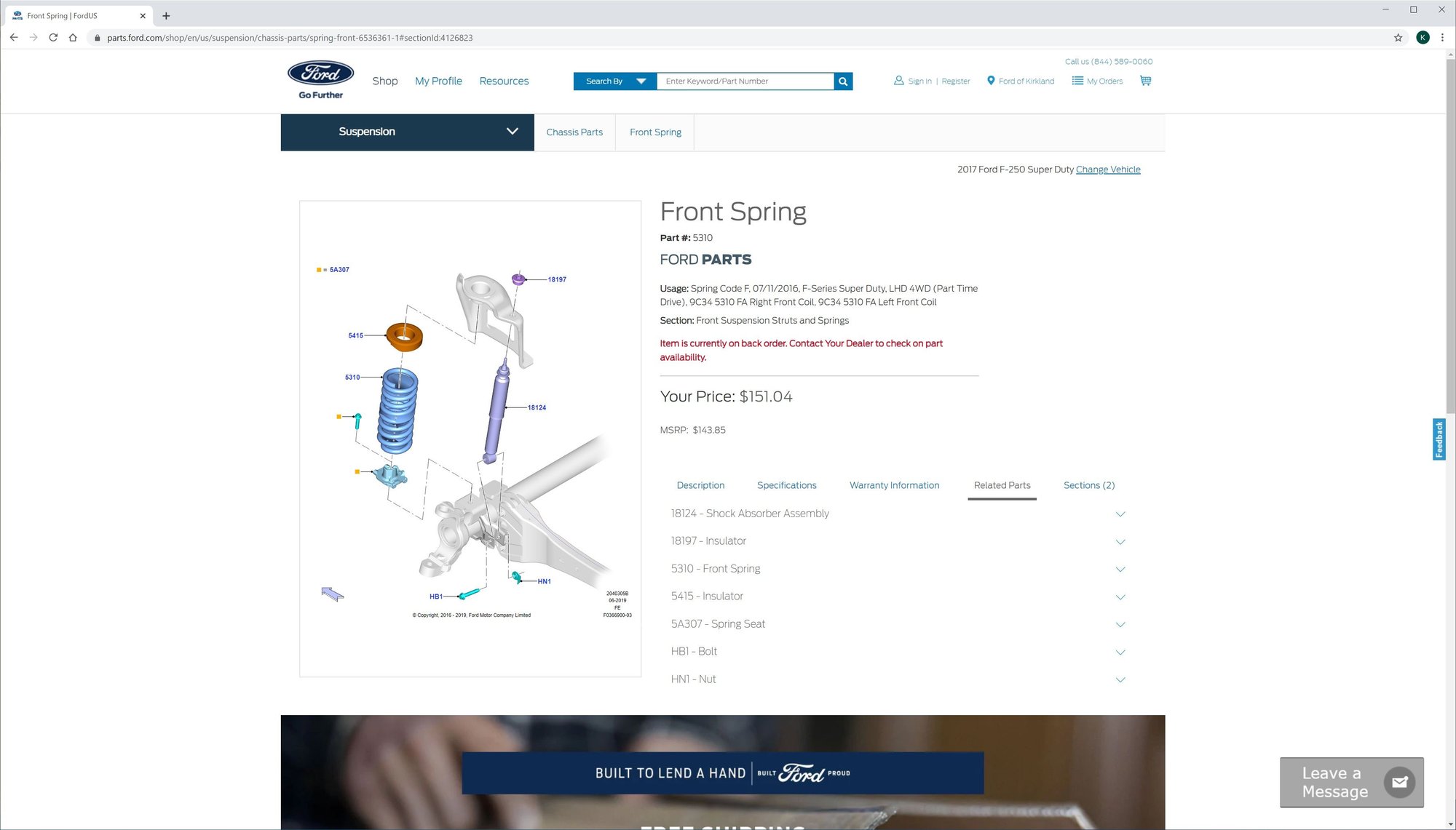 Need help identifying front coil spring on my 2017 F250 - Ford Truck ...