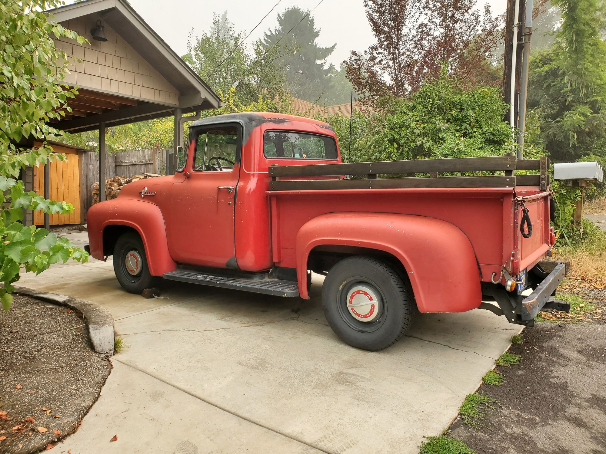 1956 FORD F100 Pickup Truck Mostly Stock, 302 V8 from a Torino C4 ...