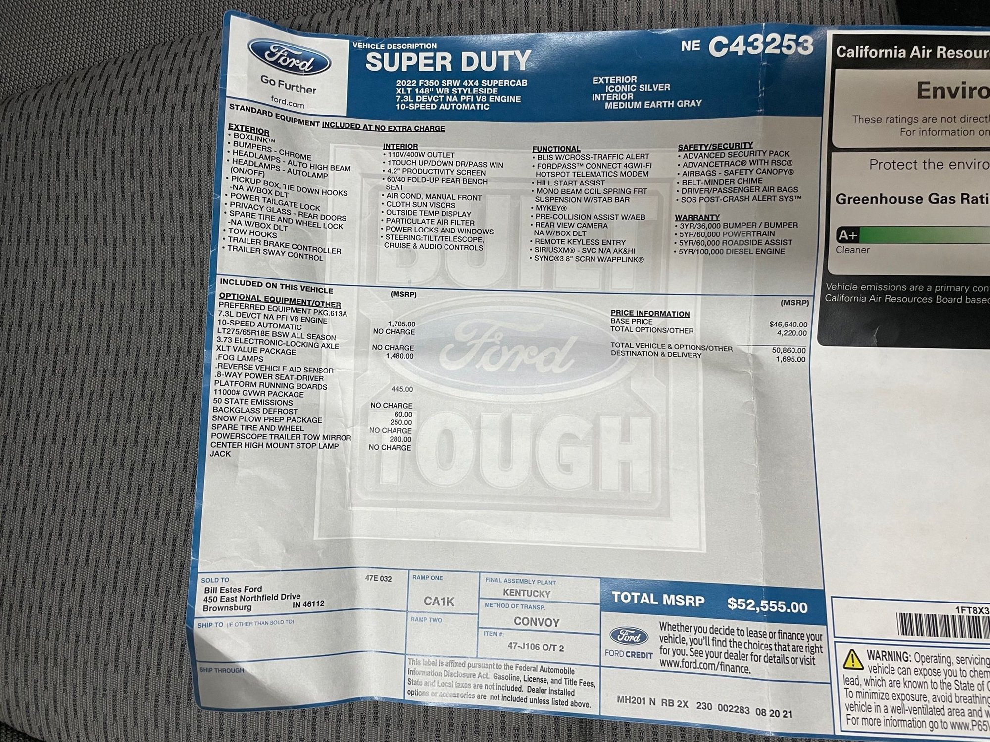 Sticker Question and Dealership or Customer Order? - Ford Truck ...