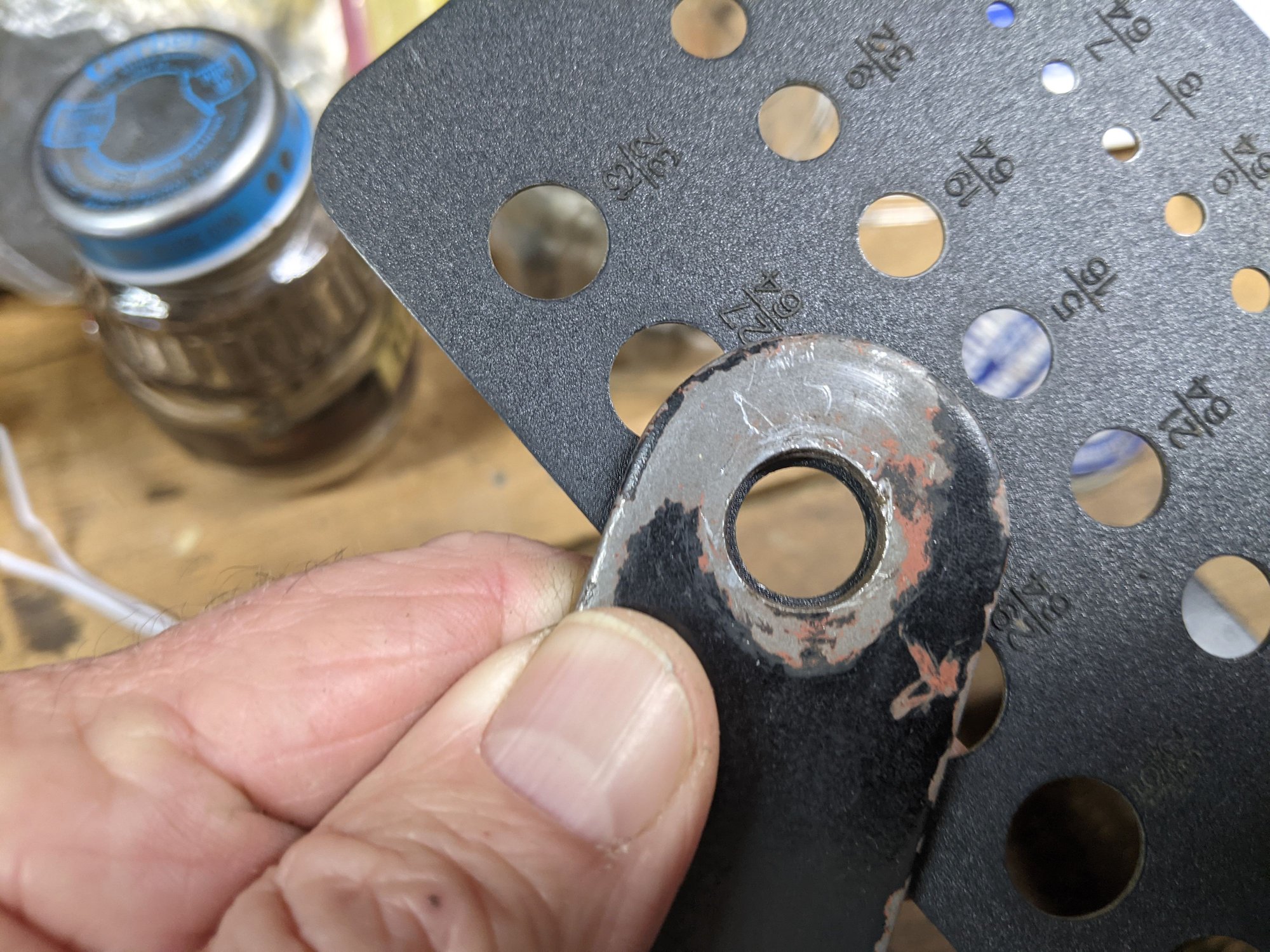 Wallowed out or enlarged hinge bolt holes, 53-55 ? - Ford Truck ...