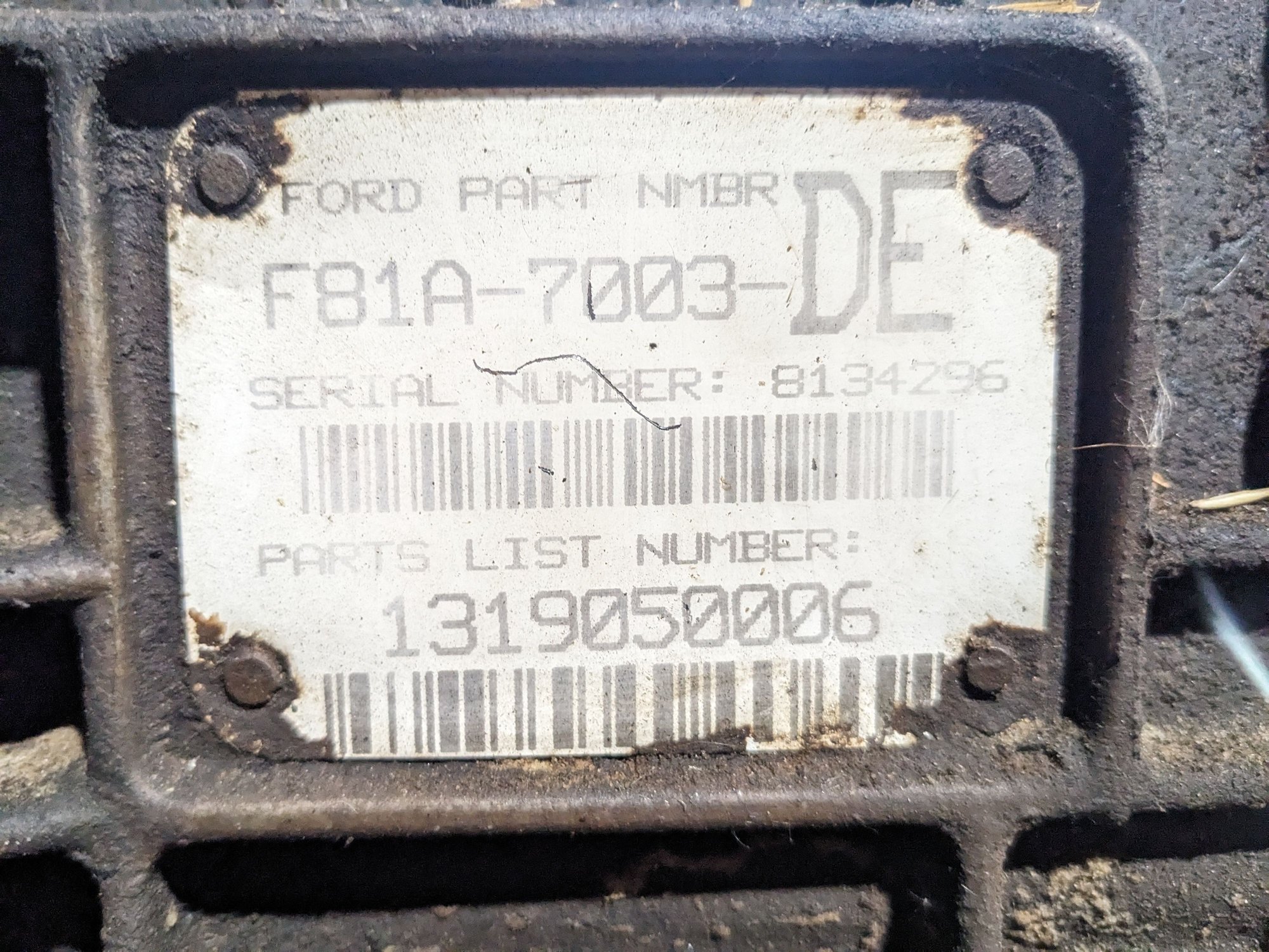 ZF6 transmission with manual transfer case and PTO - Ford Truck ...
