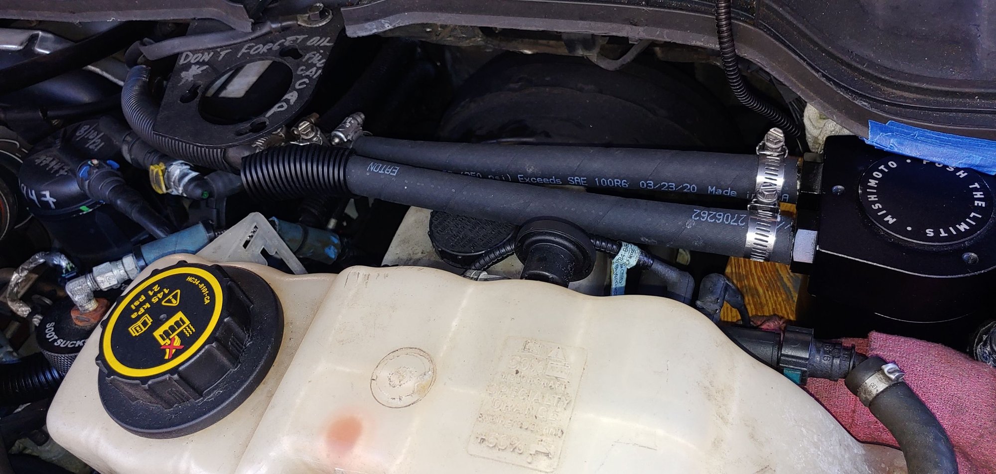 Mishimoto CCV oil separator + S&S CP4.2 Bypass DPK - Ford Truck ...