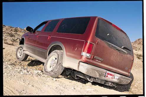 02 excursion 4x4 front bump stops so close, front leafs shot? and rear ...