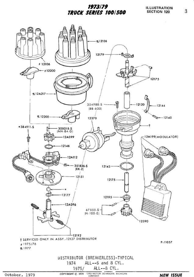 12127 Motorcraft distributor advance weight clip - Ford Truck ...