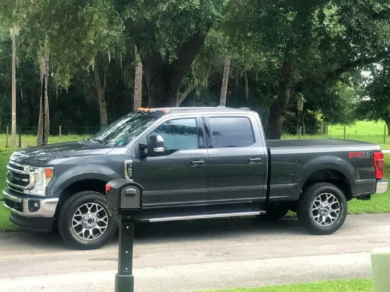 2020 F250 4" Rear Blocks Installed with 2.5" level, 37" Nittos. Results ...