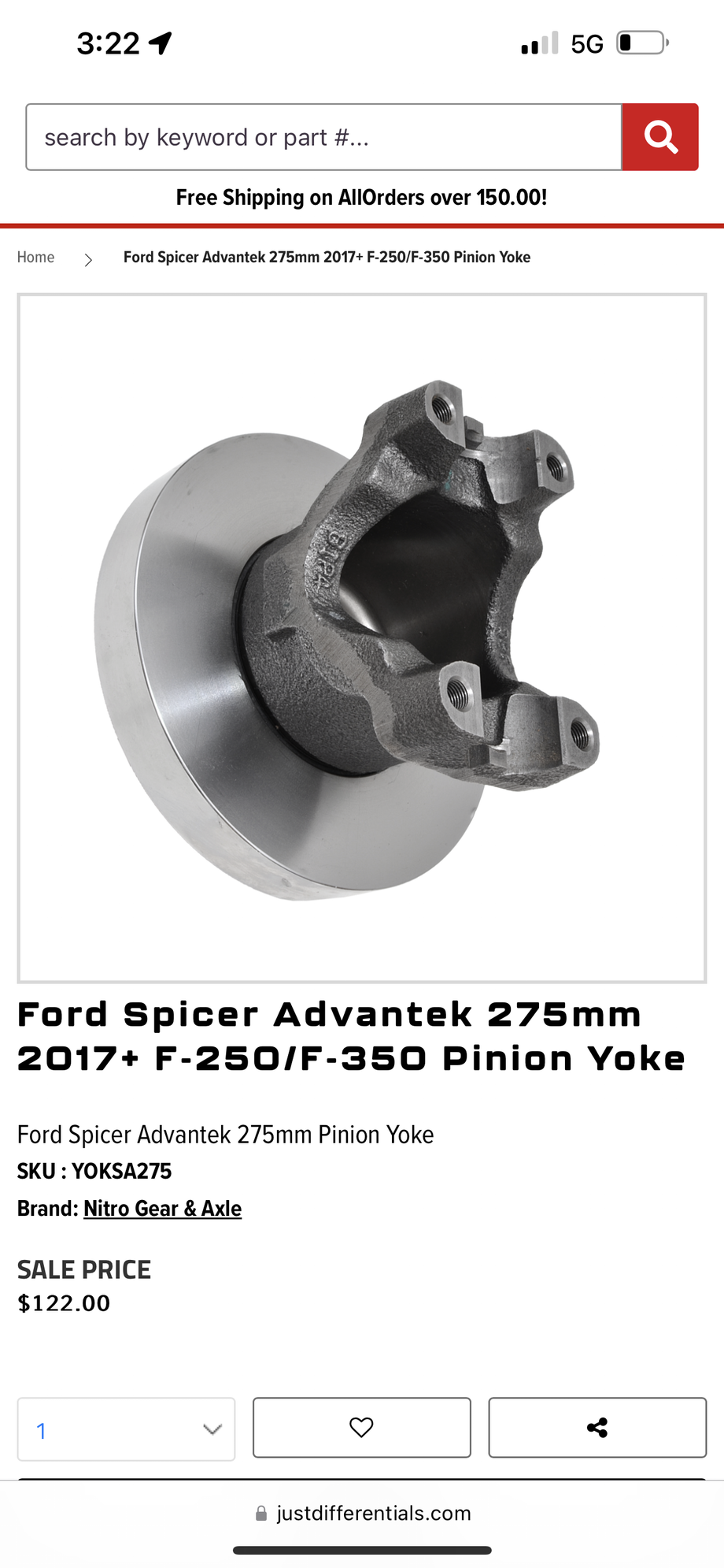 2021 ford f350 Dana m300 pinion yoke - Ford Truck Enthusiasts Forums