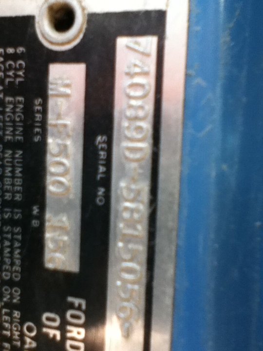 1961-1966 Mercury M500 Vin decode. - Ford Truck Enthusiasts Forums