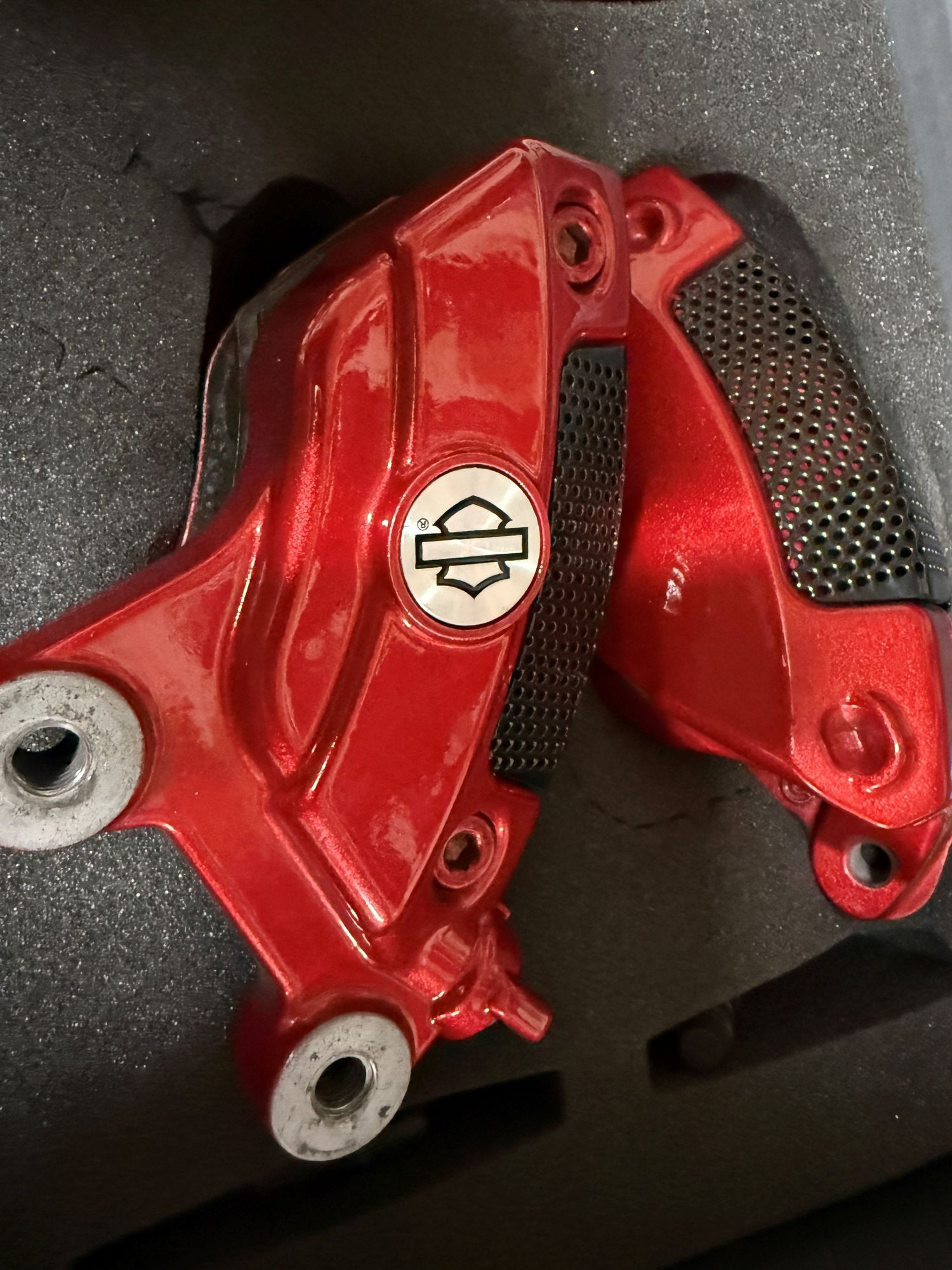 Halery Red Brake Calipers - Harley Davidson Forums