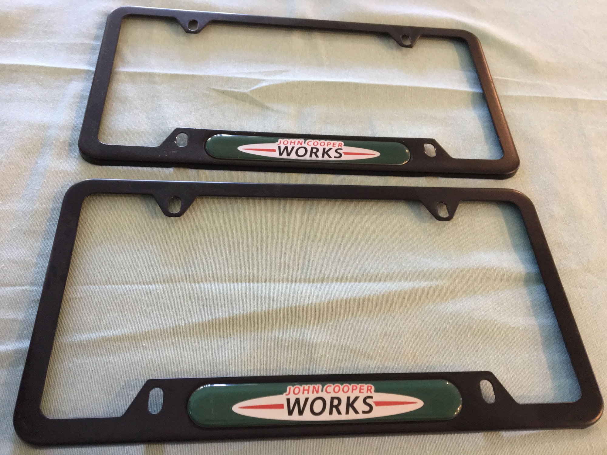 FS:: Two MINI JCW Logo License Plate Frame - Black 82122148728 - North ...