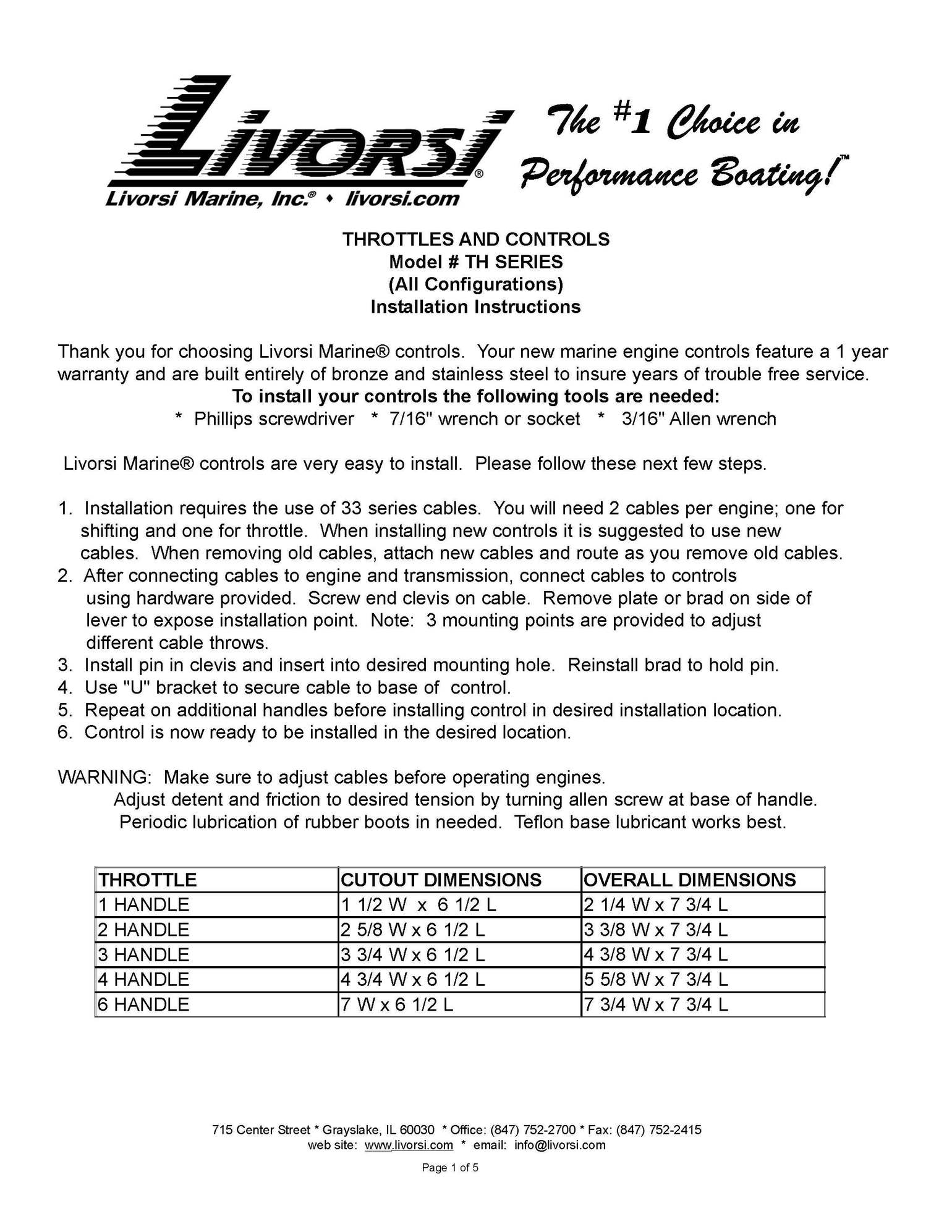 Adjusting Livorsi Shifter Stops - Offshoreonly.com