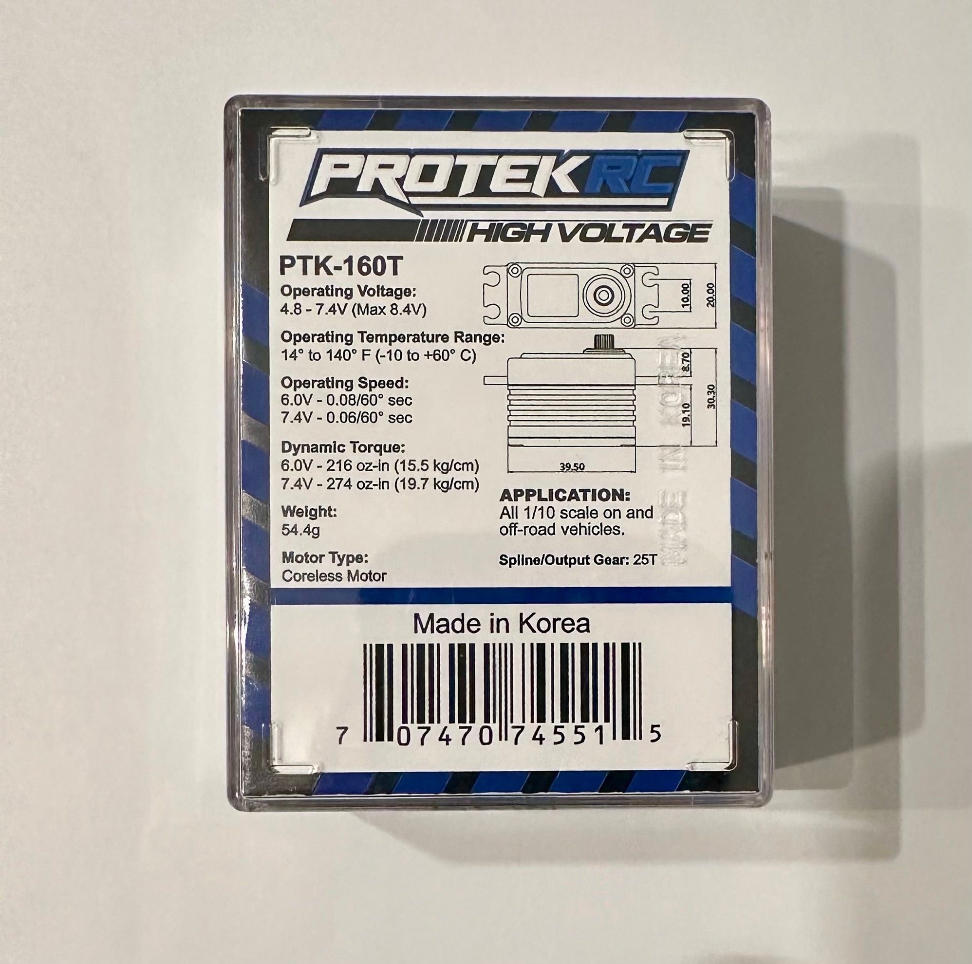 F/S New ProTek 160T low profile servo HV Pro Tek - R/C Tech Forums