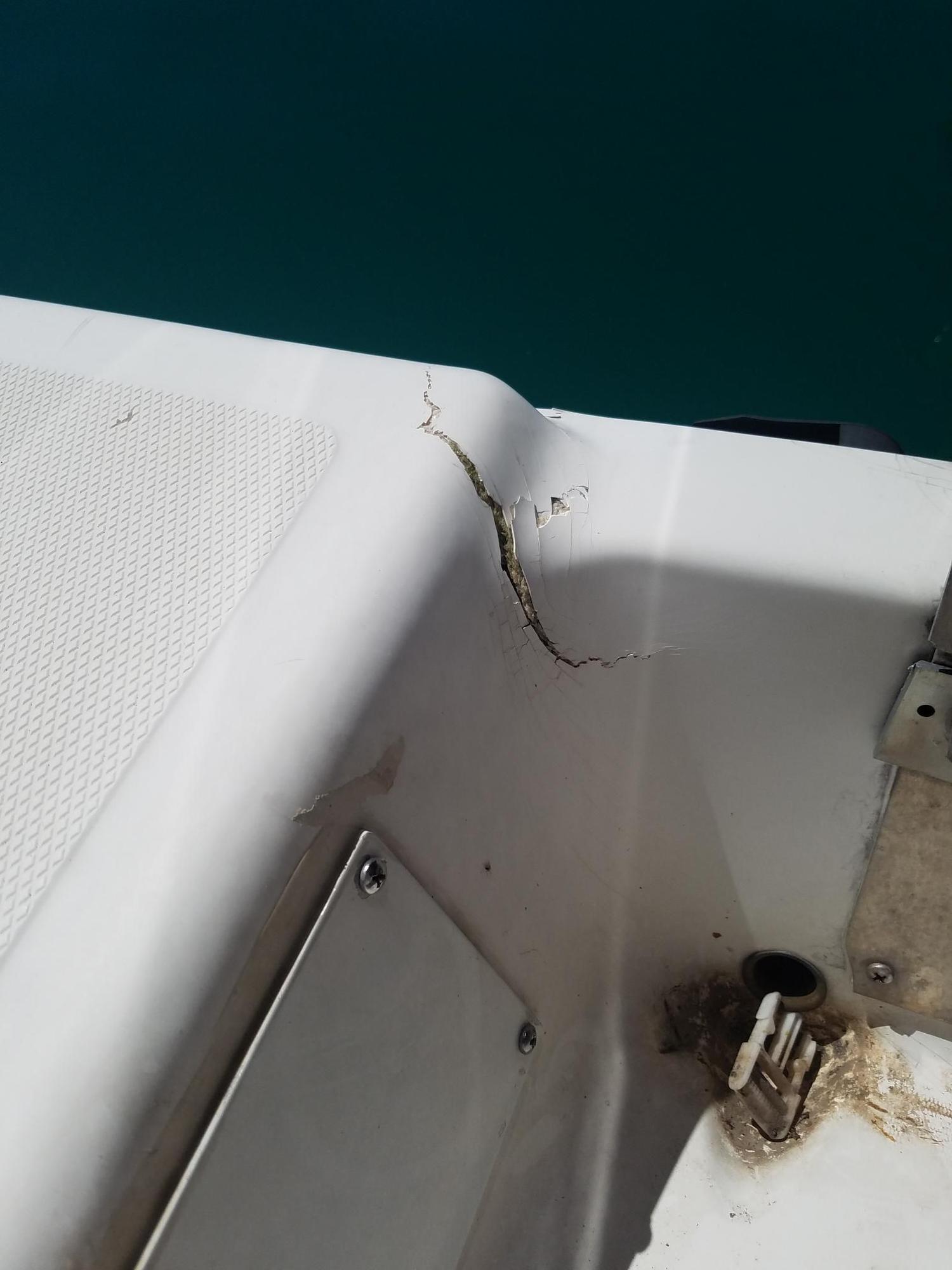 Fire boat transom cracked. Best way to fix? - The Hull Truth - Boating ...